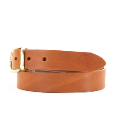 Village Leathers | Smart Tan Leather Belt | Tan Belt With Gold Buckle ...