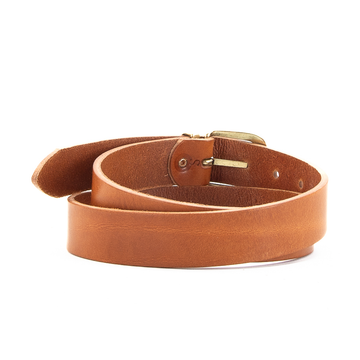 Village Leathers | Smart Tan Leather Belt | Tan Belt With Gold Buckle ...