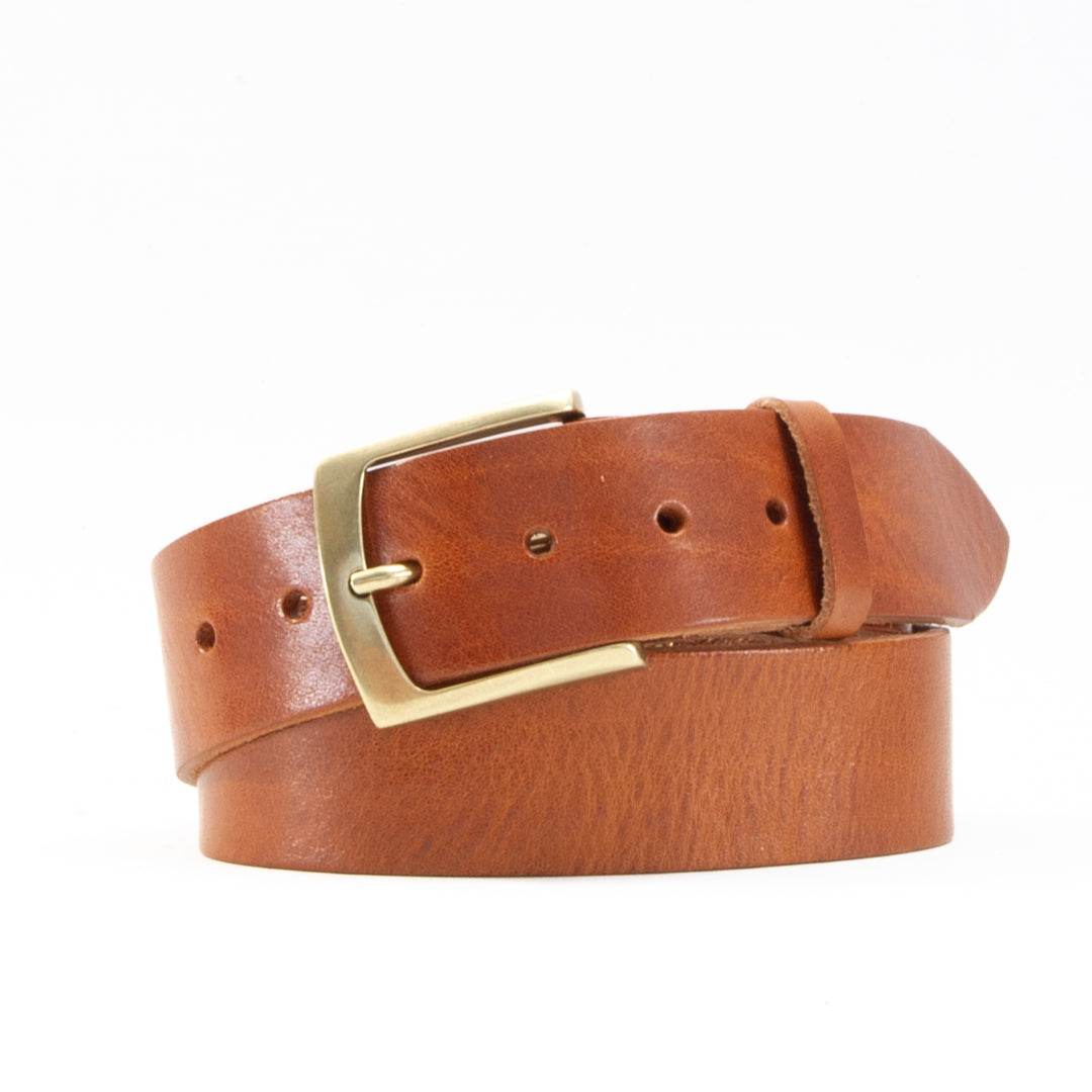 Village Leathers | Handmade Chunky Tan Leather Belt | Made in London ...