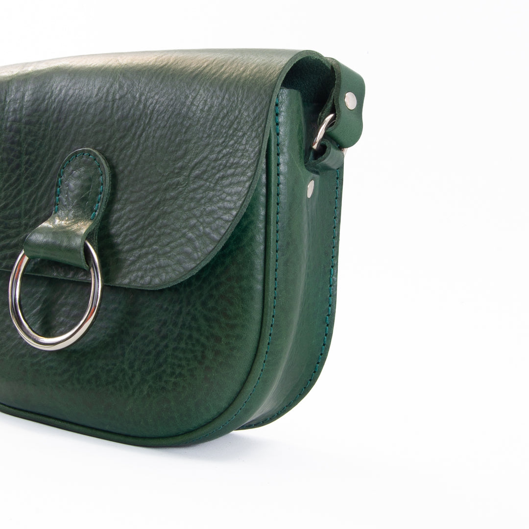 Mini-Belle Green Leather Crossbody Bag – Village Leathers