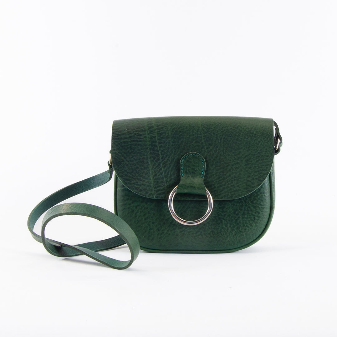 Mini-Belle Green Leather Crossbody Bag – Village Leathers