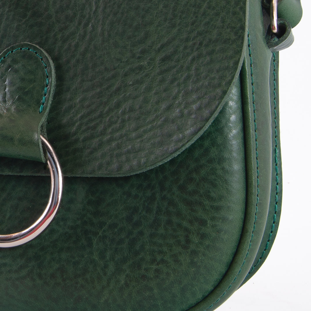 Mini-Belle Green Leather Crossbody Bag – Village Leathers
