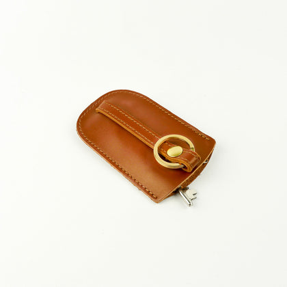 Leather Bell Key Holder Tan | Luxury Leather Key Pouch – Village Leathers
