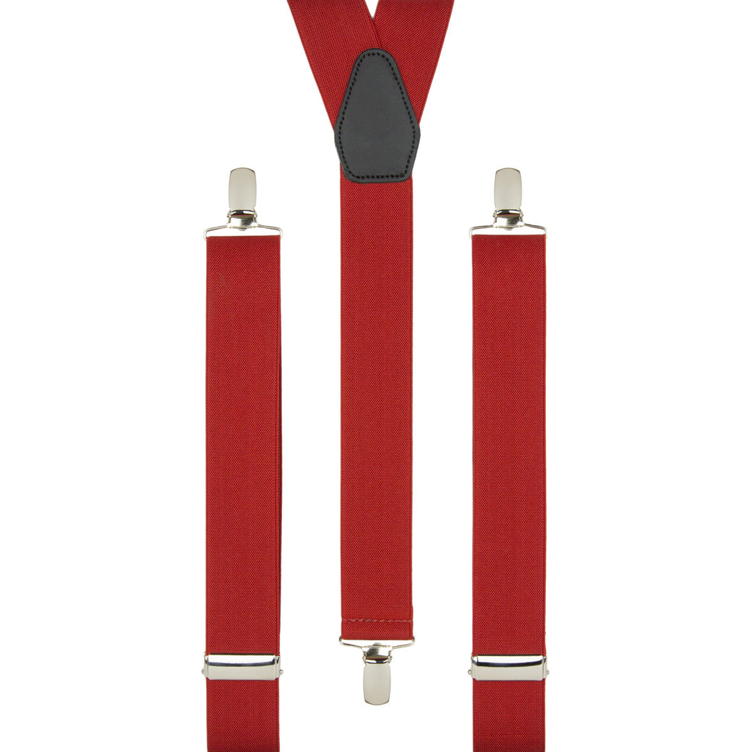 Red Braces | Unisex Red Suspenders | Made in the UK – Village Leathers
