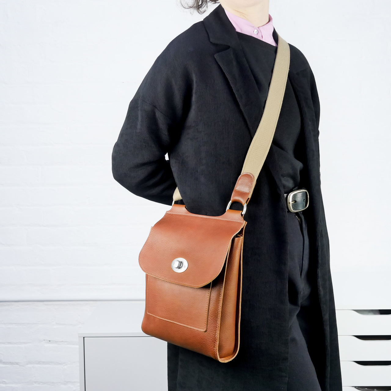 Tan Leather Cross Body Bag |Soft Tan Leather Handbag | Handmade Leather ...