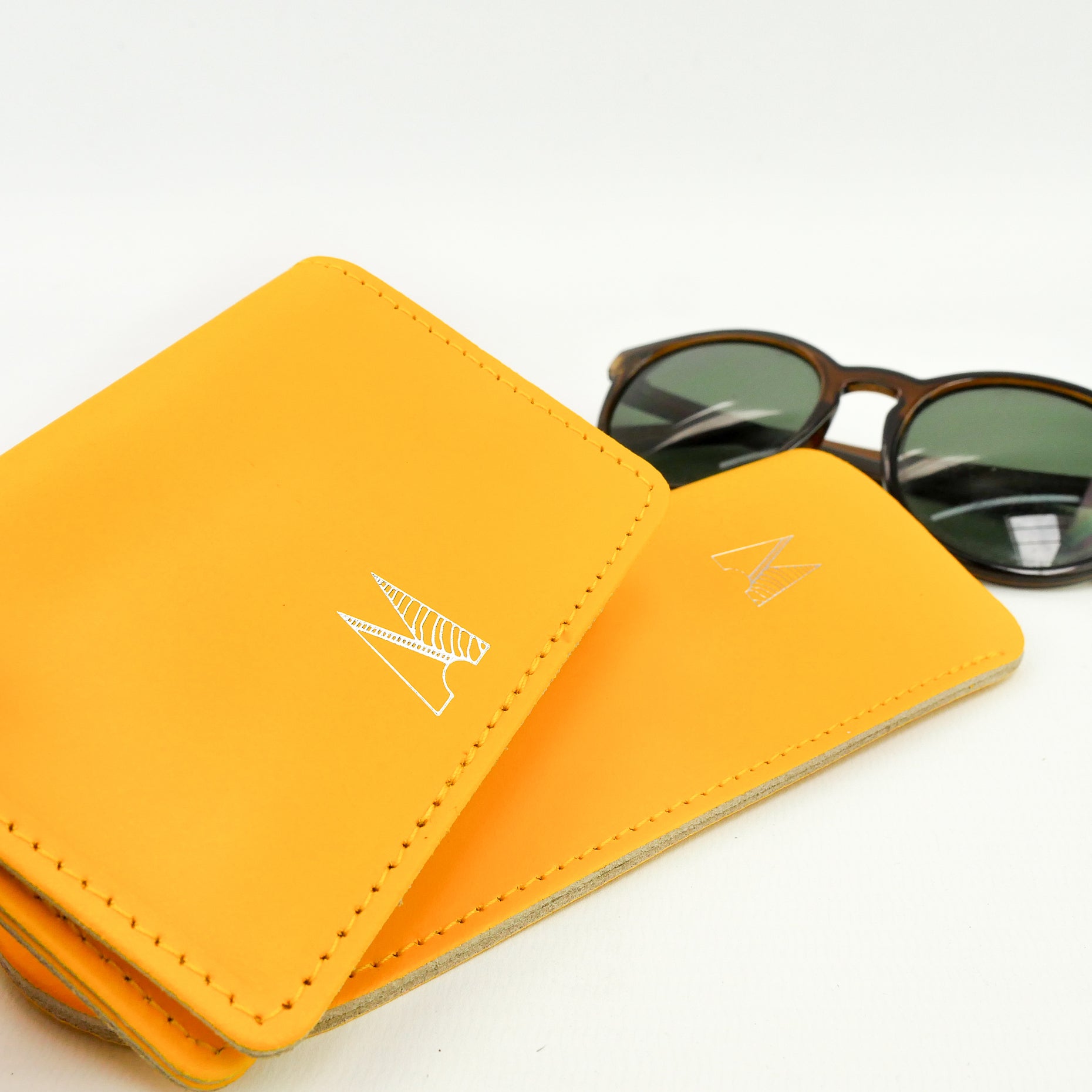 Yellow Leather Glasses Case | Handmade Glasses Pouch | Yellow Glasses ...