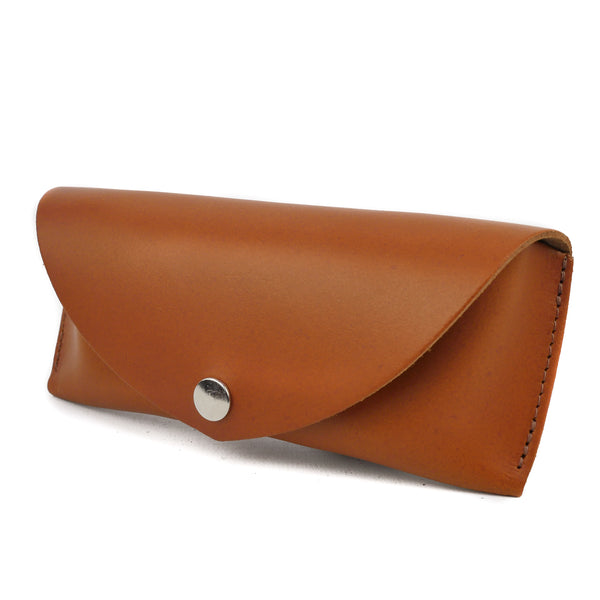 Tan Leather Glasses Case | Handmade Leather Spectacles Pouch – Village ...