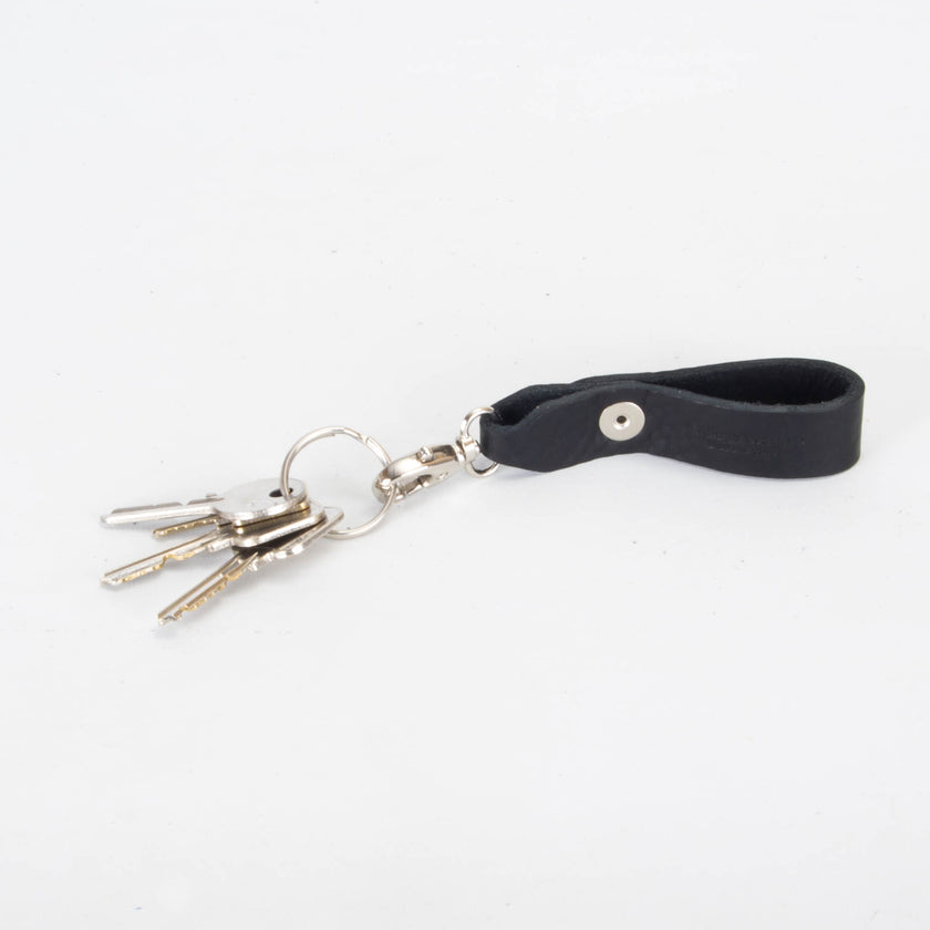 Belt Loop Key Ring | Leather Belt Key Holder | Handmade Black Leather ...