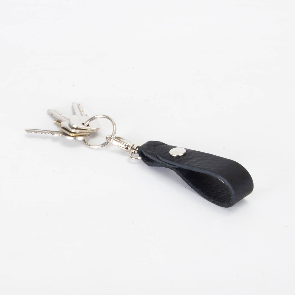 Belt Loop Key Ring | Leather Belt Key Holder | Handmade Black Leather ...